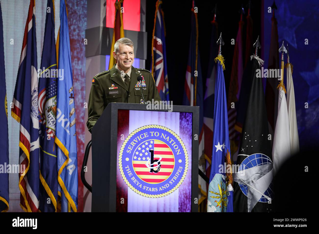 Army Gen. Daniel Hokanson, chief, National Guard Bureau, delivers ...