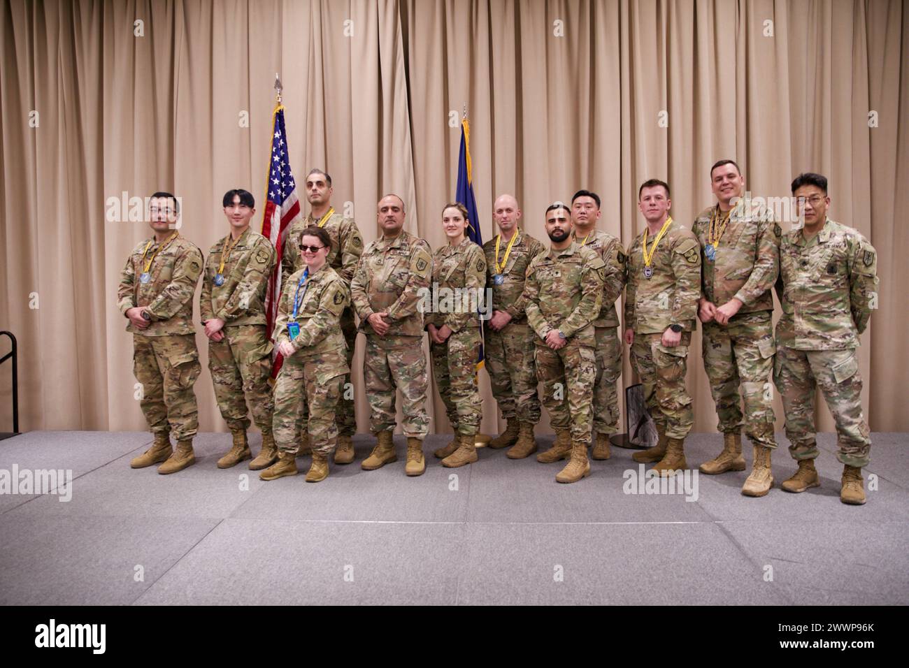 Soldiers assigned to the Military Intelligence Readiness Command and U ...