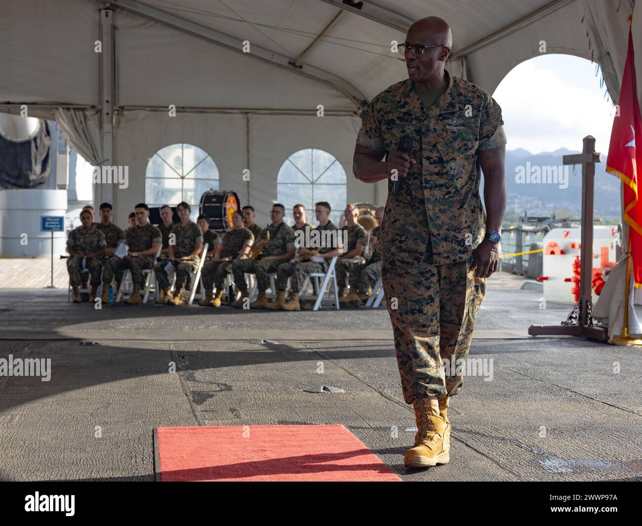 U.S. Navy Master Chief Petty Officer Donald J. Davis, Jr., off-going ...