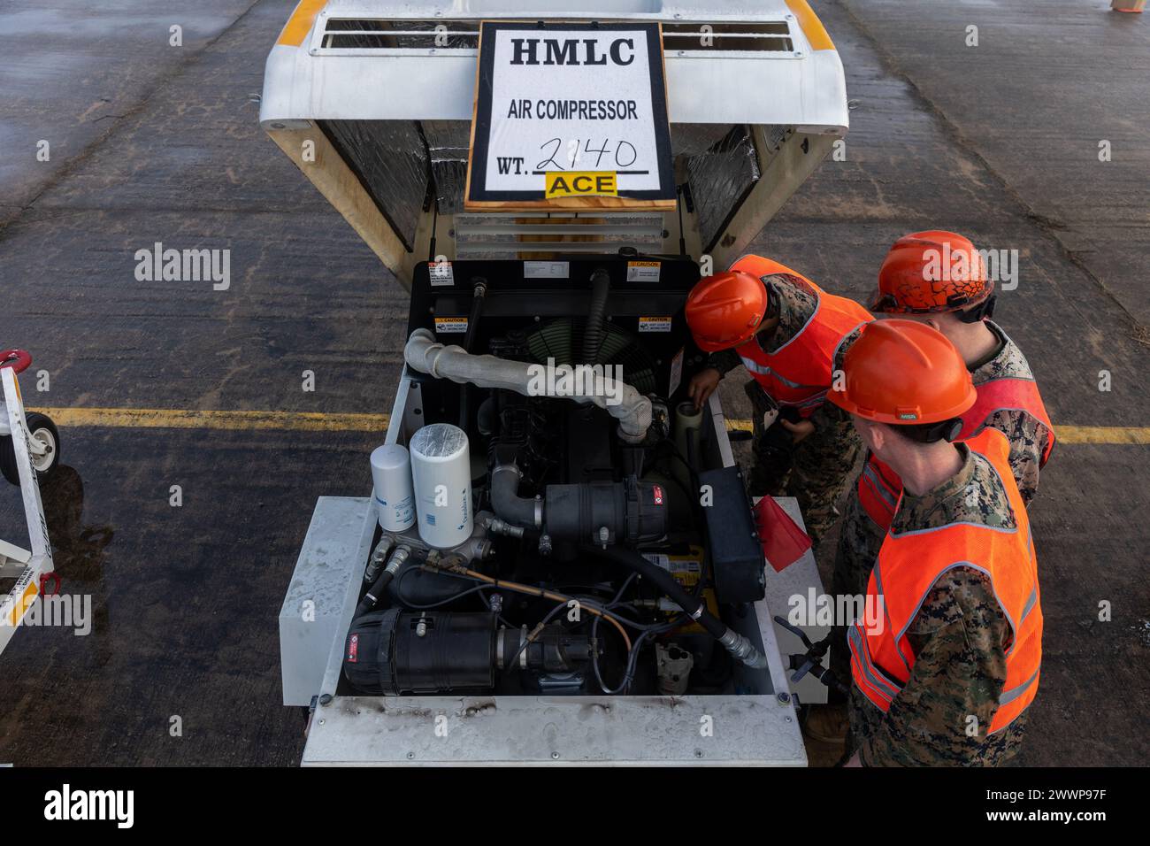 U.S. Marines with Marine Aviation Logistics Squadron (MALS) 36, Marine ...
