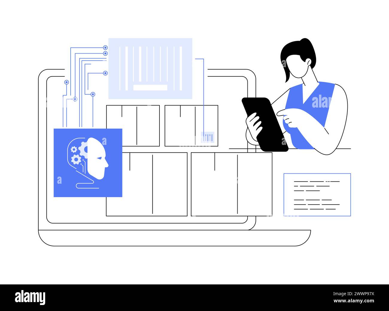 AI-Powered Inventory Management abstract concept vector illustration ... AI-Powered Inventory Management abstract concept vector illustration ...
