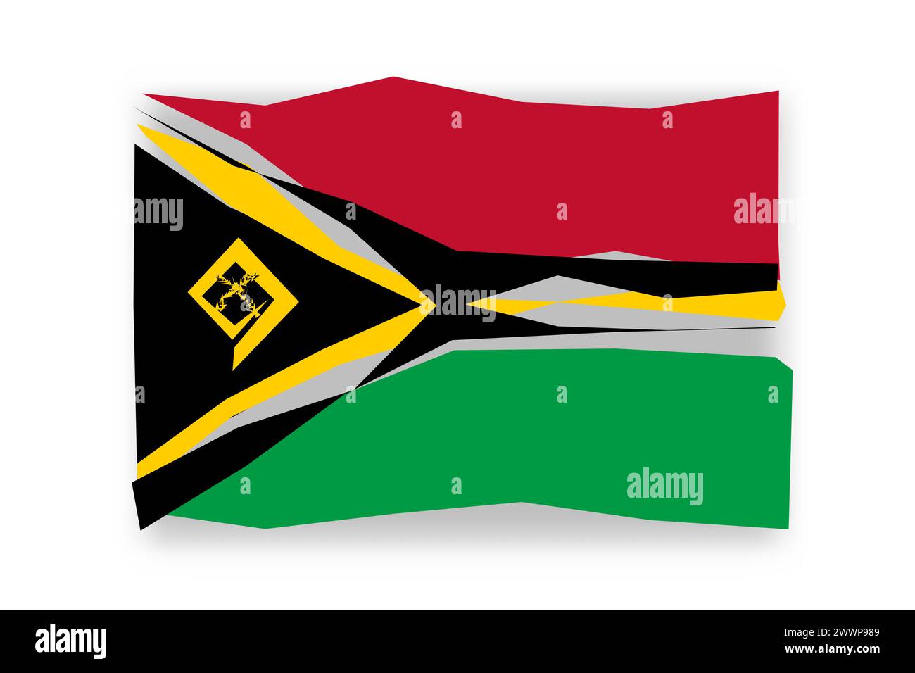 Vanuatu flag - stylish flag mosaic of colorful papercuts. Vector ...