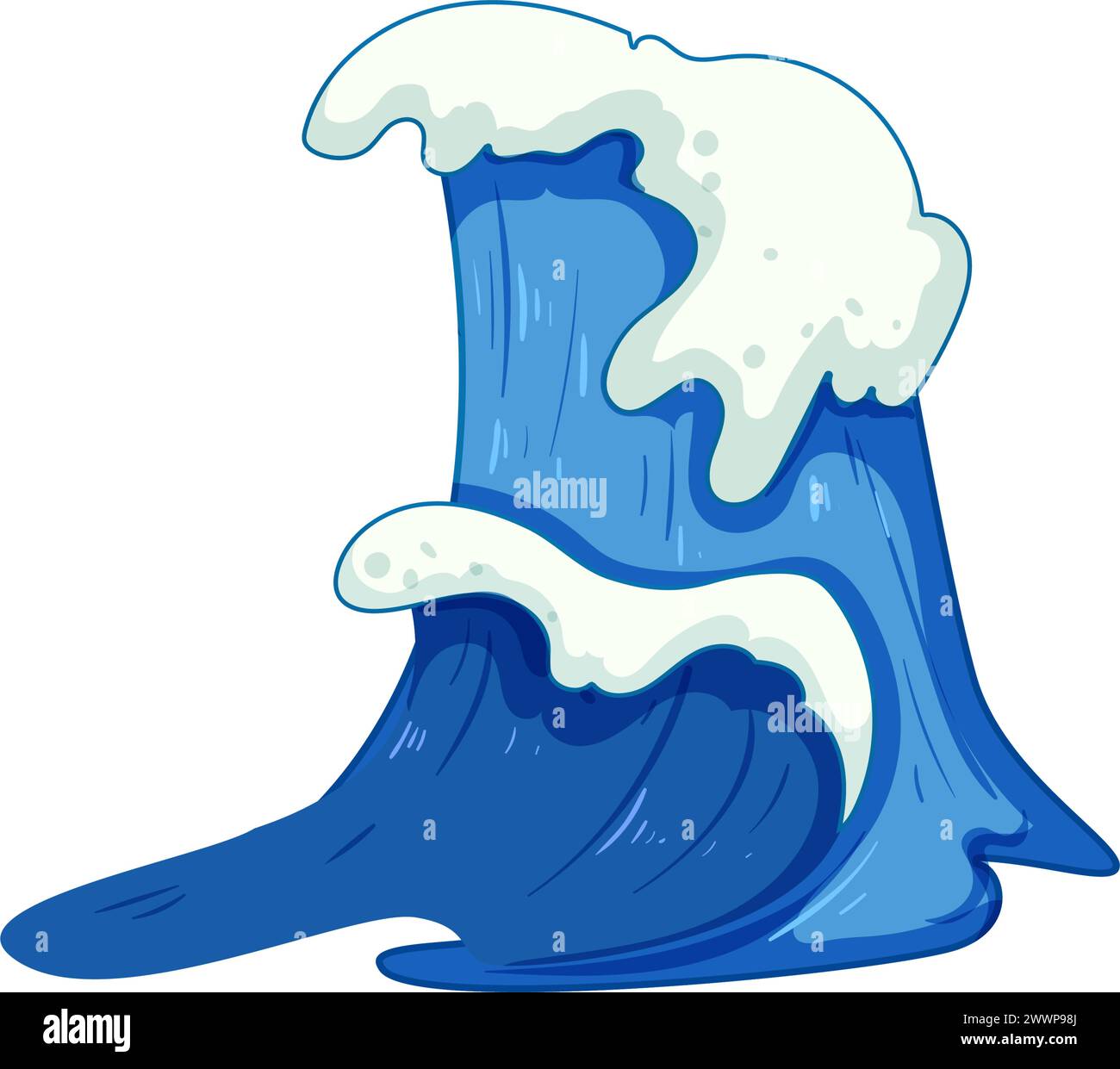 texture ocean waves cartoon vector illustration Stock Vector Image ...