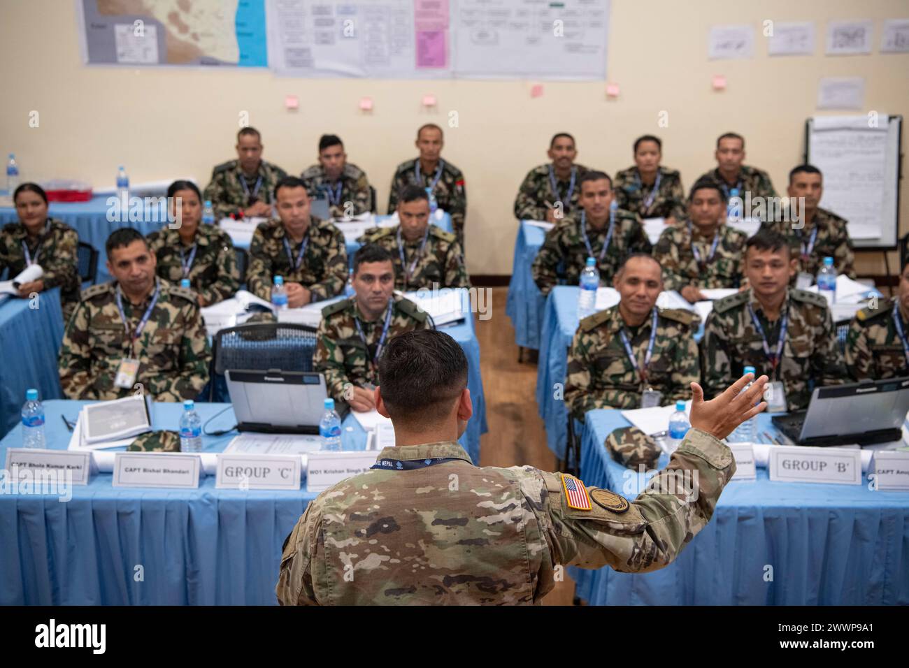 U.S. Army Reserve soldiers, currently instructors for the Military ...