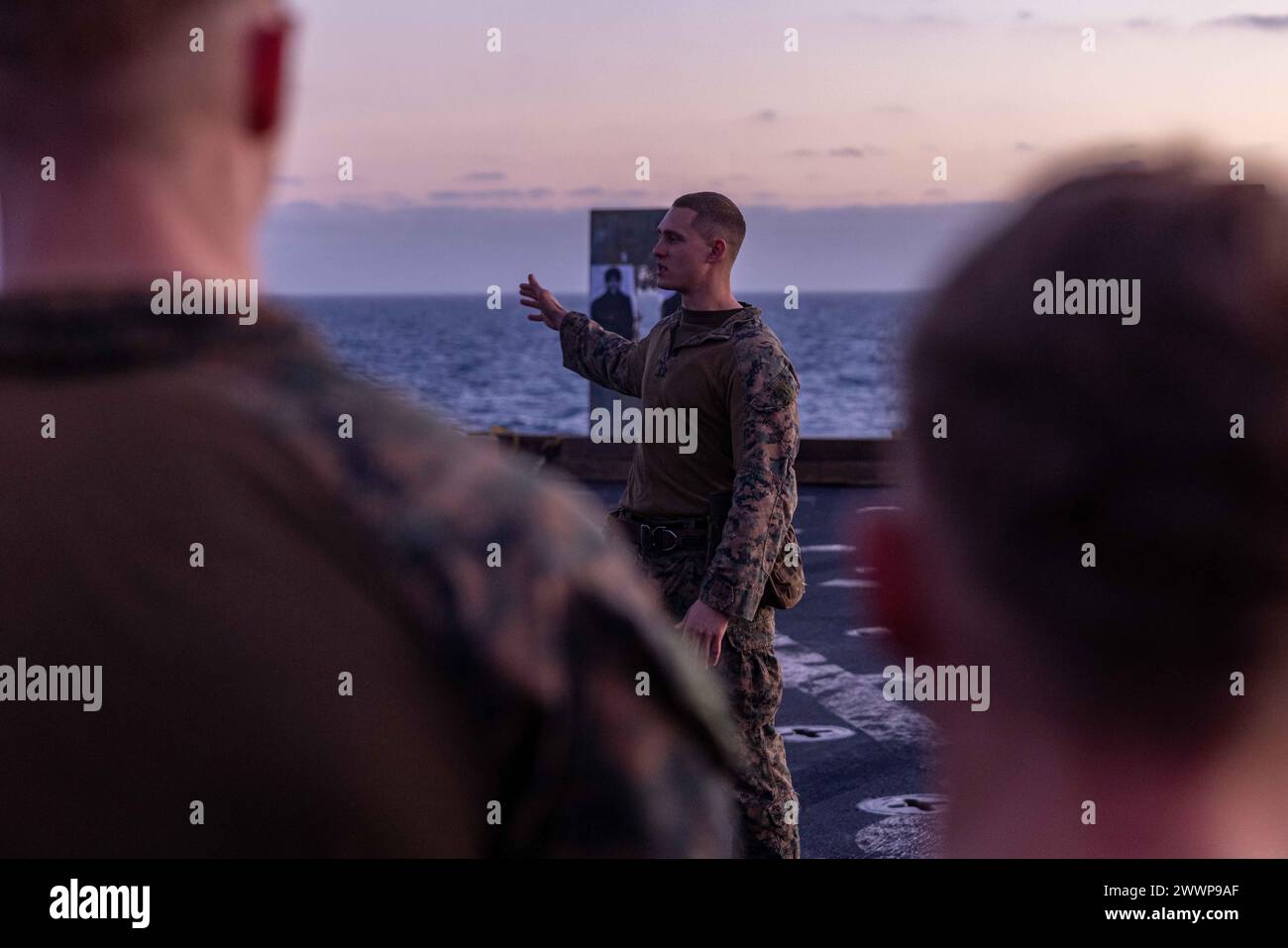 U.S. Marine Corps 1st Lt. Ethan Schlager, a platoon commander with the ...