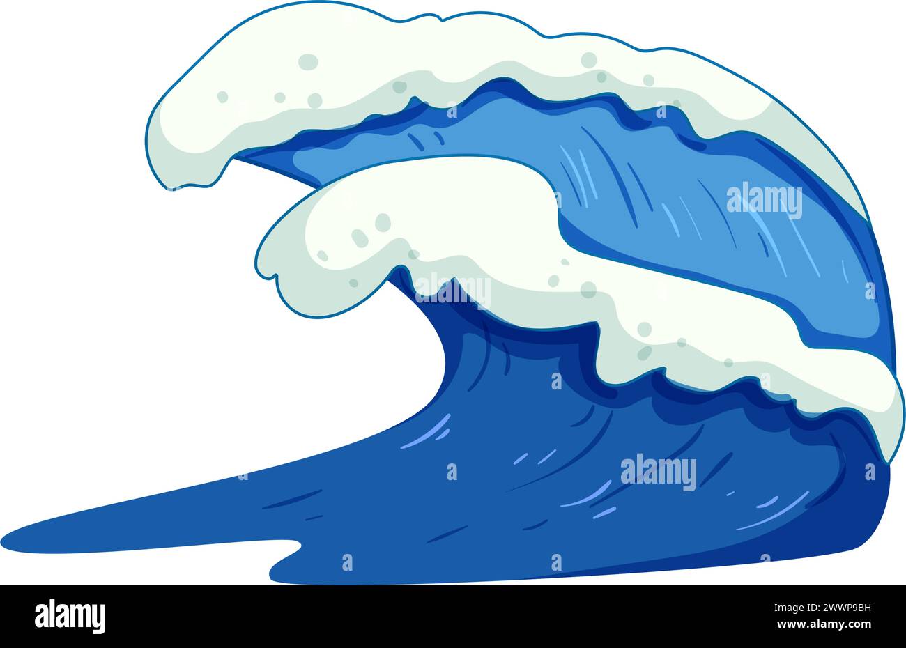 water ocean waves cartoon vector illustration Stock Vector Image & Art ...