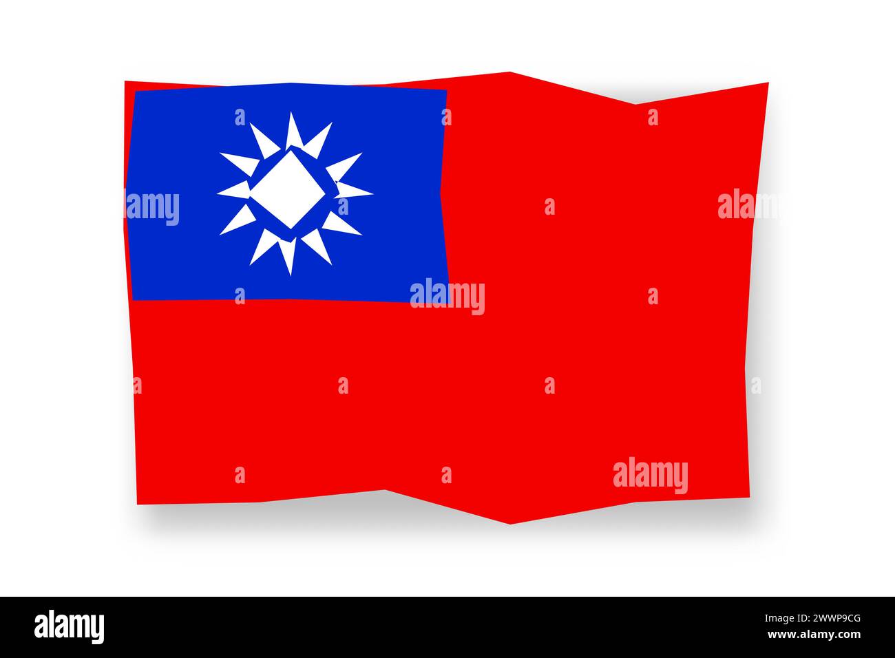 Taiwan flag - stylish flag mosaic of colorful papercuts. Vector ...