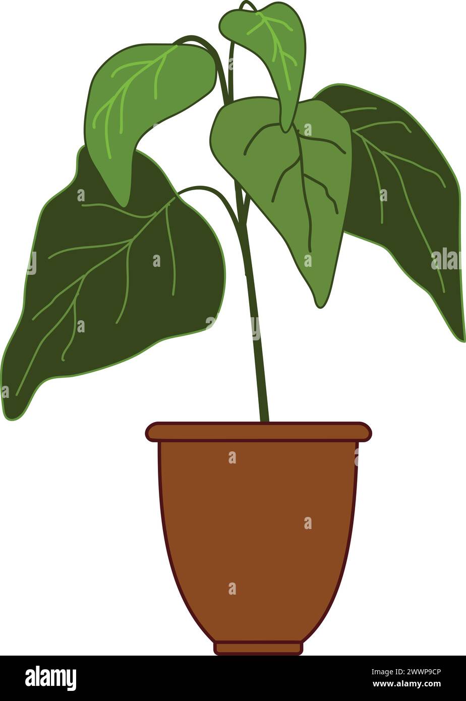 Tree flower pot icon cartoon vector. Garden botanical window. Exotic ...