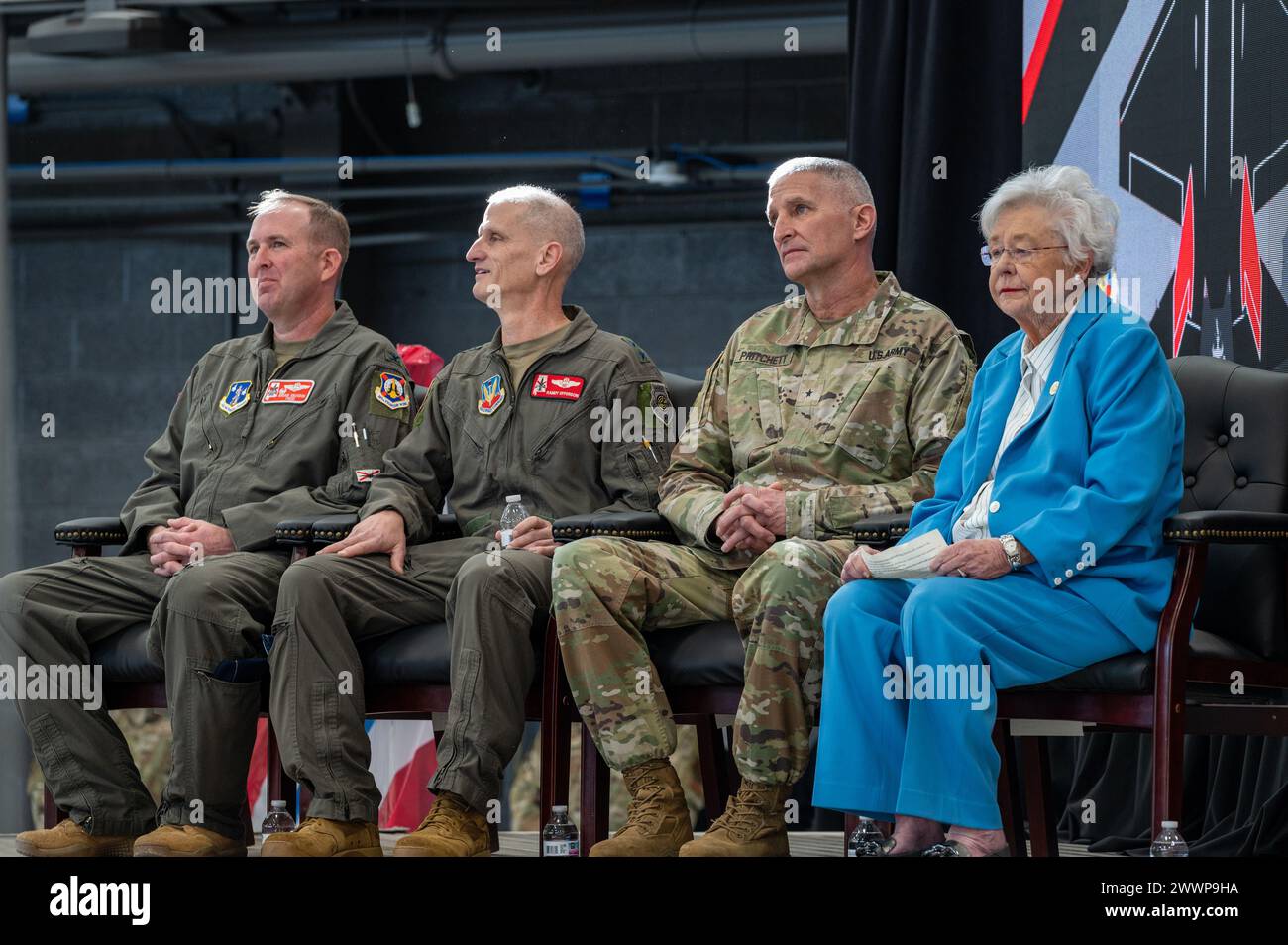 Public officials, members of the the Alabama National Guard, and others ...