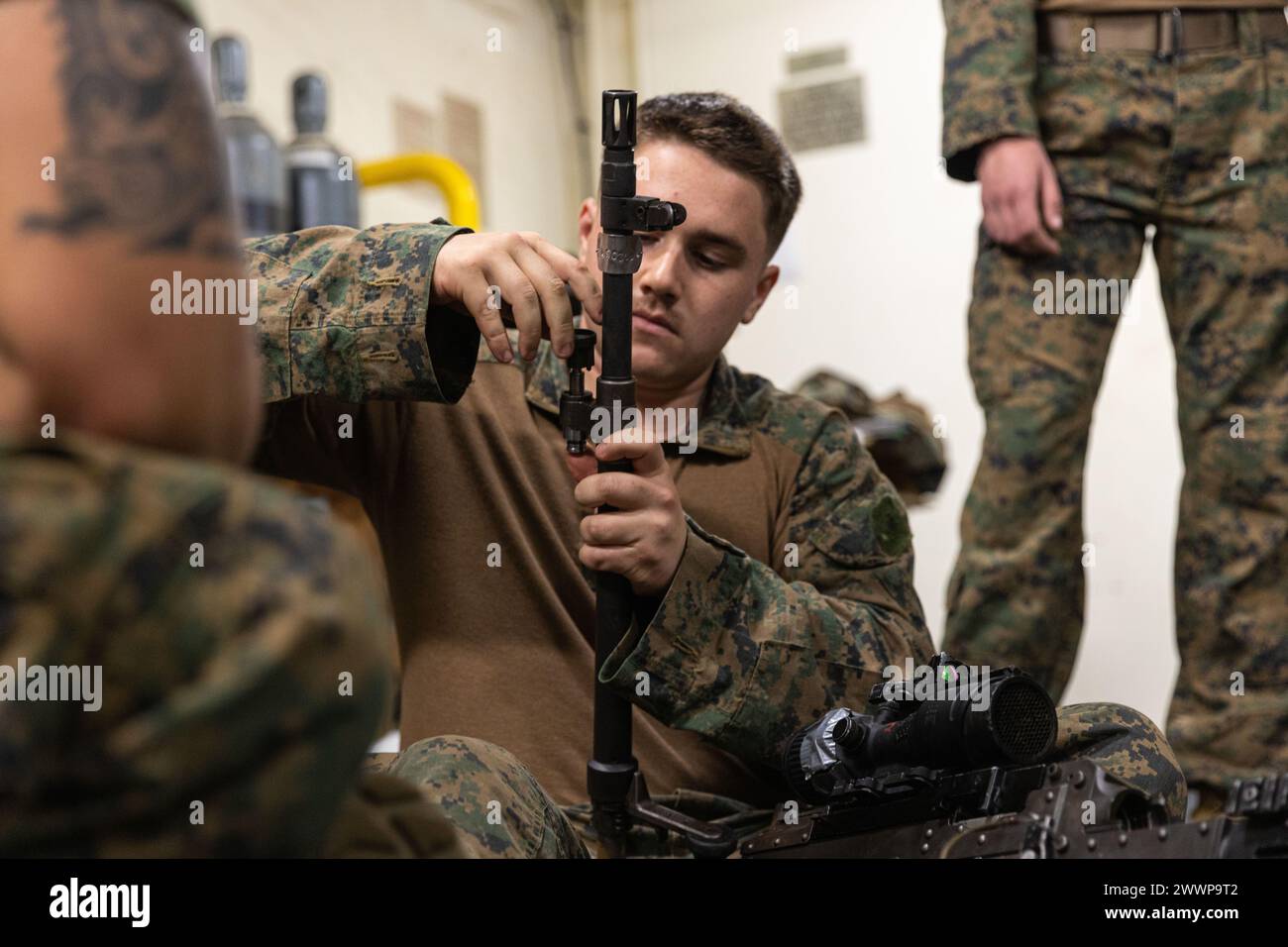 U.S. Marine Corps Lance Cpl. Dylan Thomas, an infantry Marine, with ...