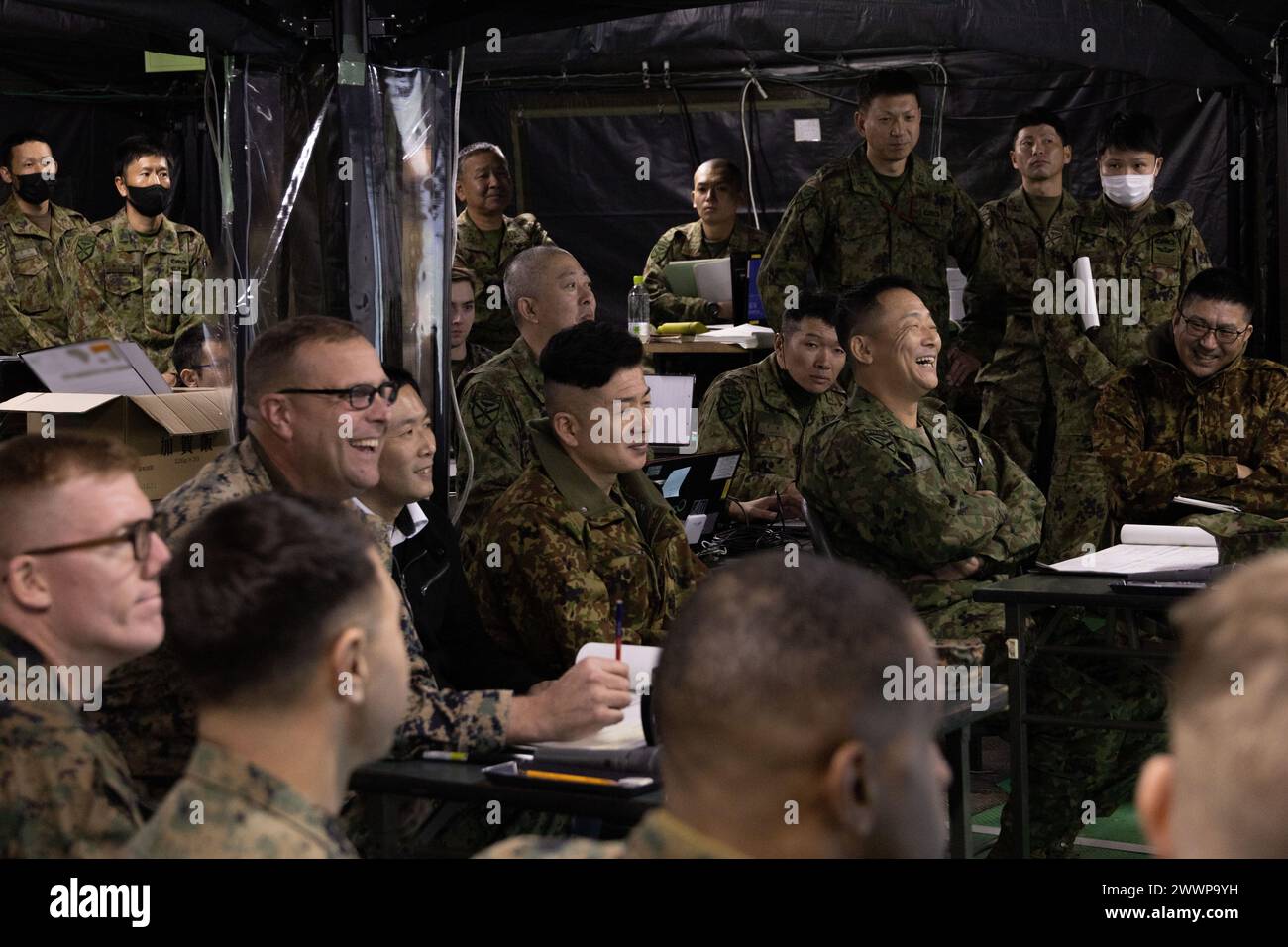 Japan Ground Self Defense Force Col. Hajime Tsuji, right, the ...