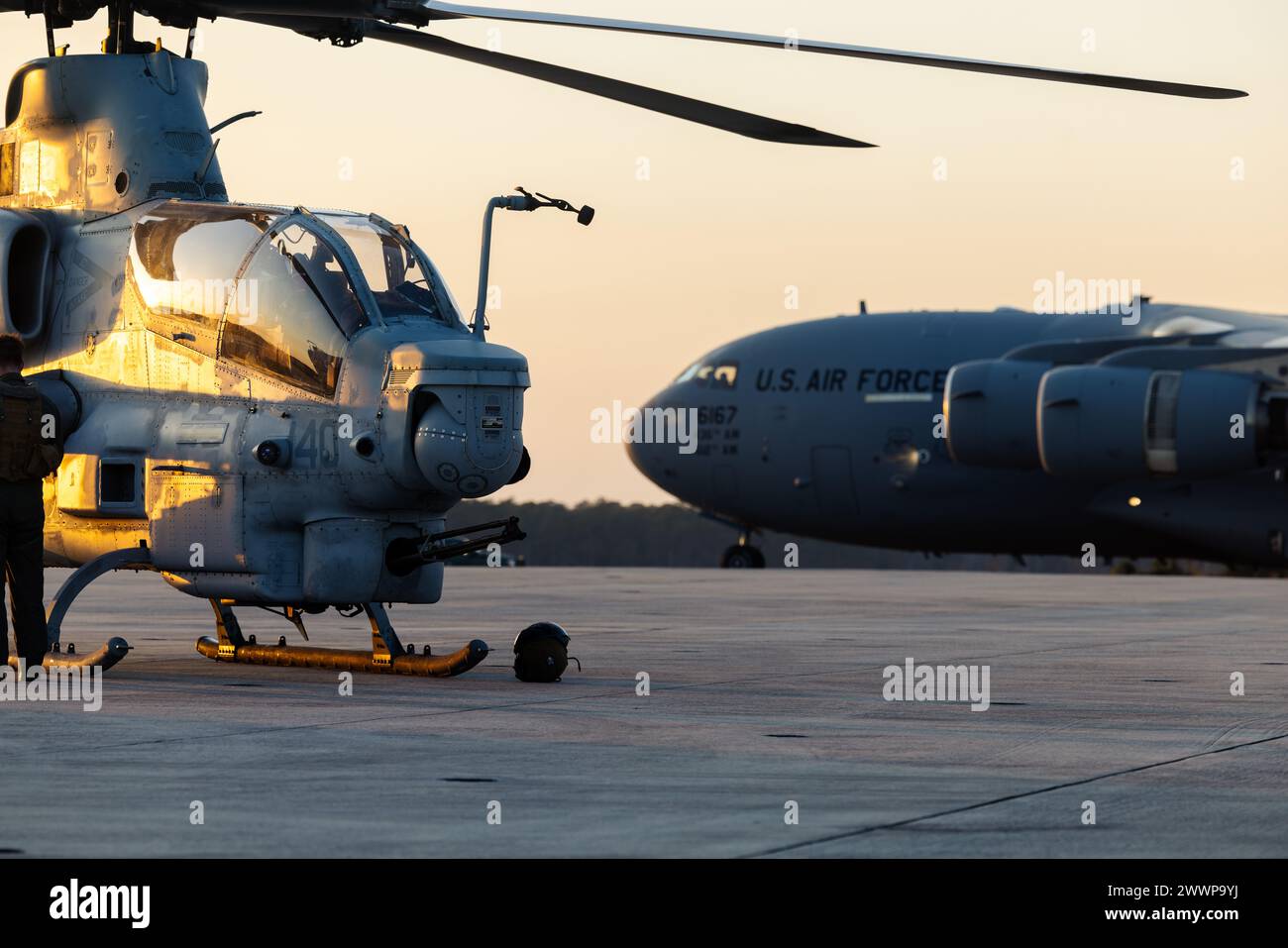 A U.S. Marine Corps AH-1Z Viper assigned to Marine Light Attack ...