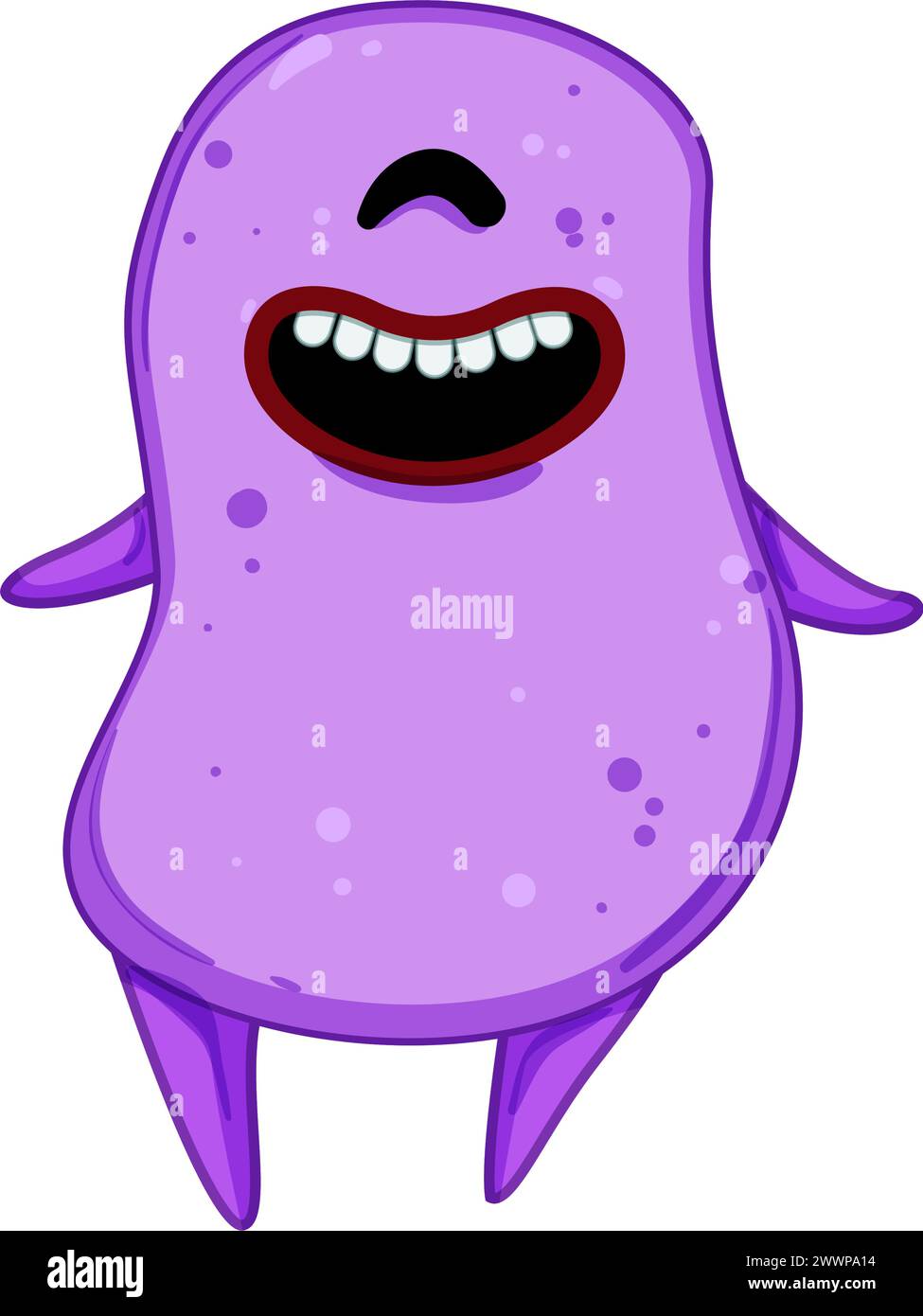 child monster character cartoon vector illustration Stock Vector Image ...