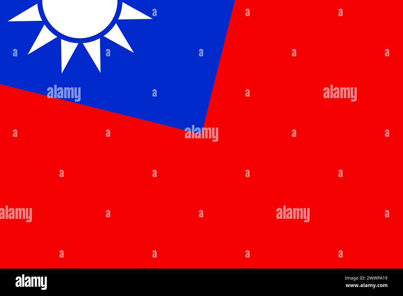 Taiwan flag - rectangular cutout of rotated vector flag Stock Vector ...