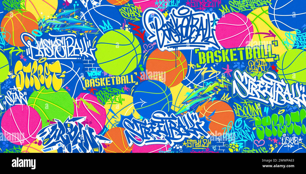 Trendy Seamless Abstract Hip Hop Urban Street Art Graffiti Style ...