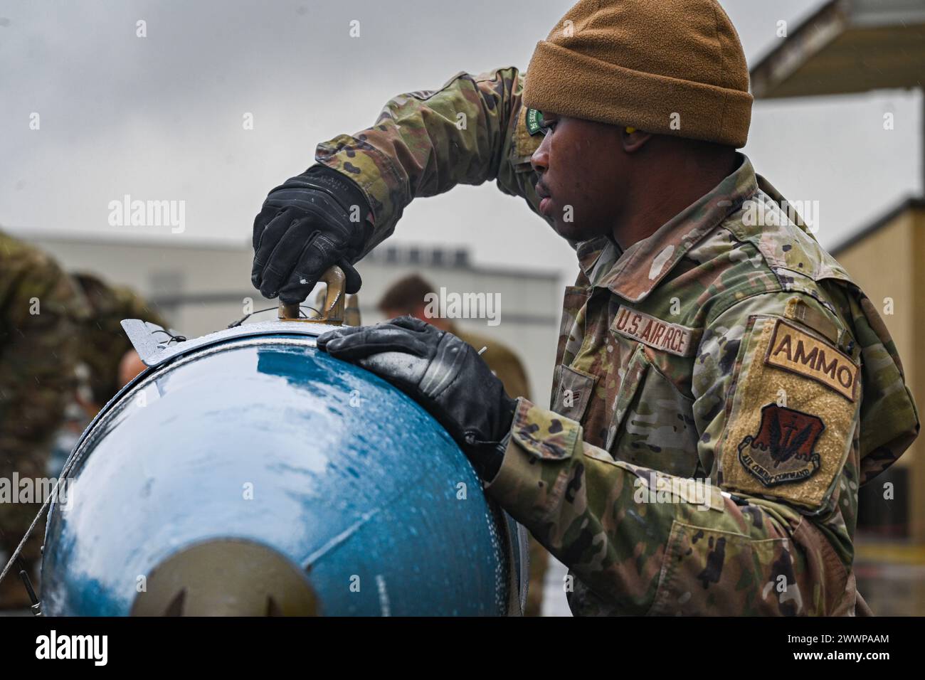 U.S. Air Force Airman 1st Class Jakob Moore, a conventional maintenance ...