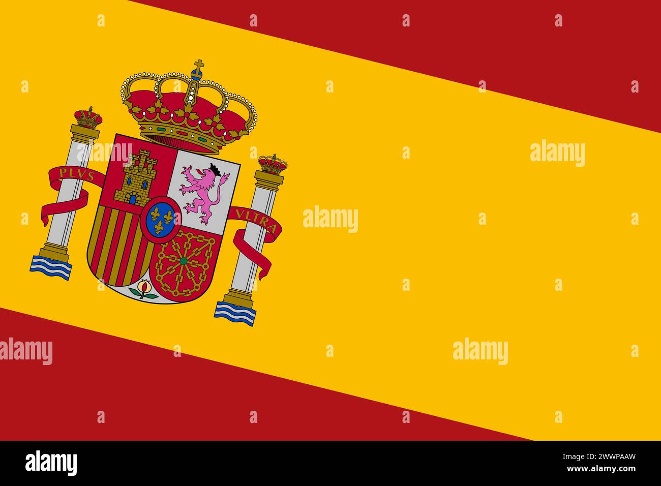 Spain flag - rectangular cutout of rotated vector flag Stock Vector ...
