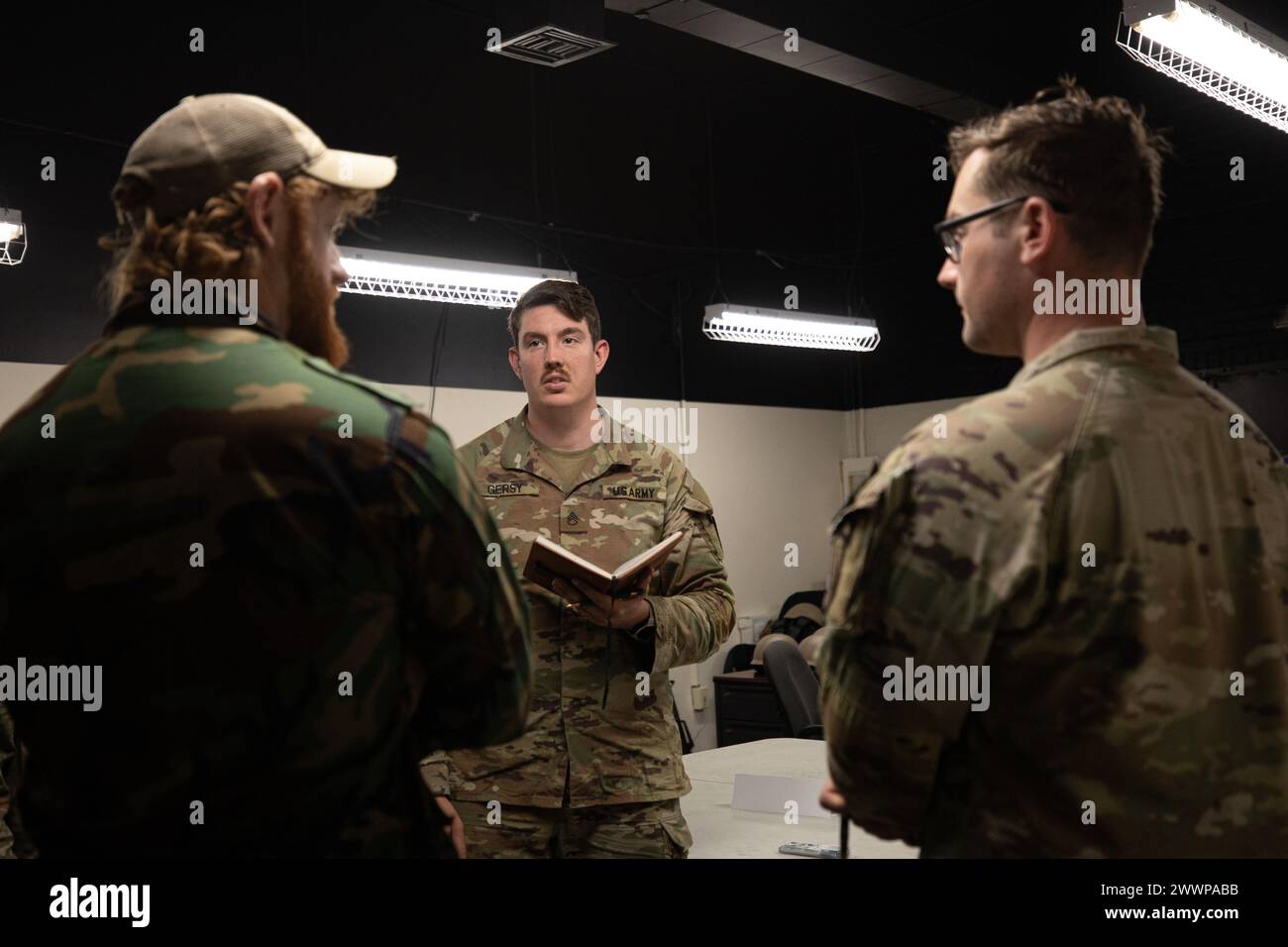 A U.S. Army Advisor from 1st Security Force Assistance Brigade and U.S ...