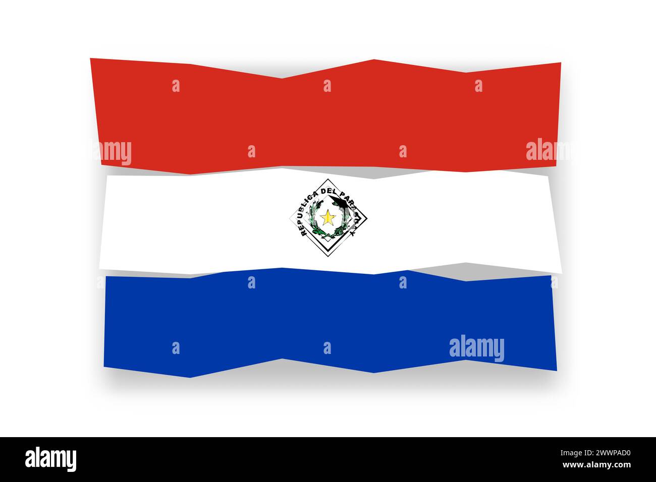 Paraguay flag - stylish flag mosaic of colorful papercuts. Vector ...