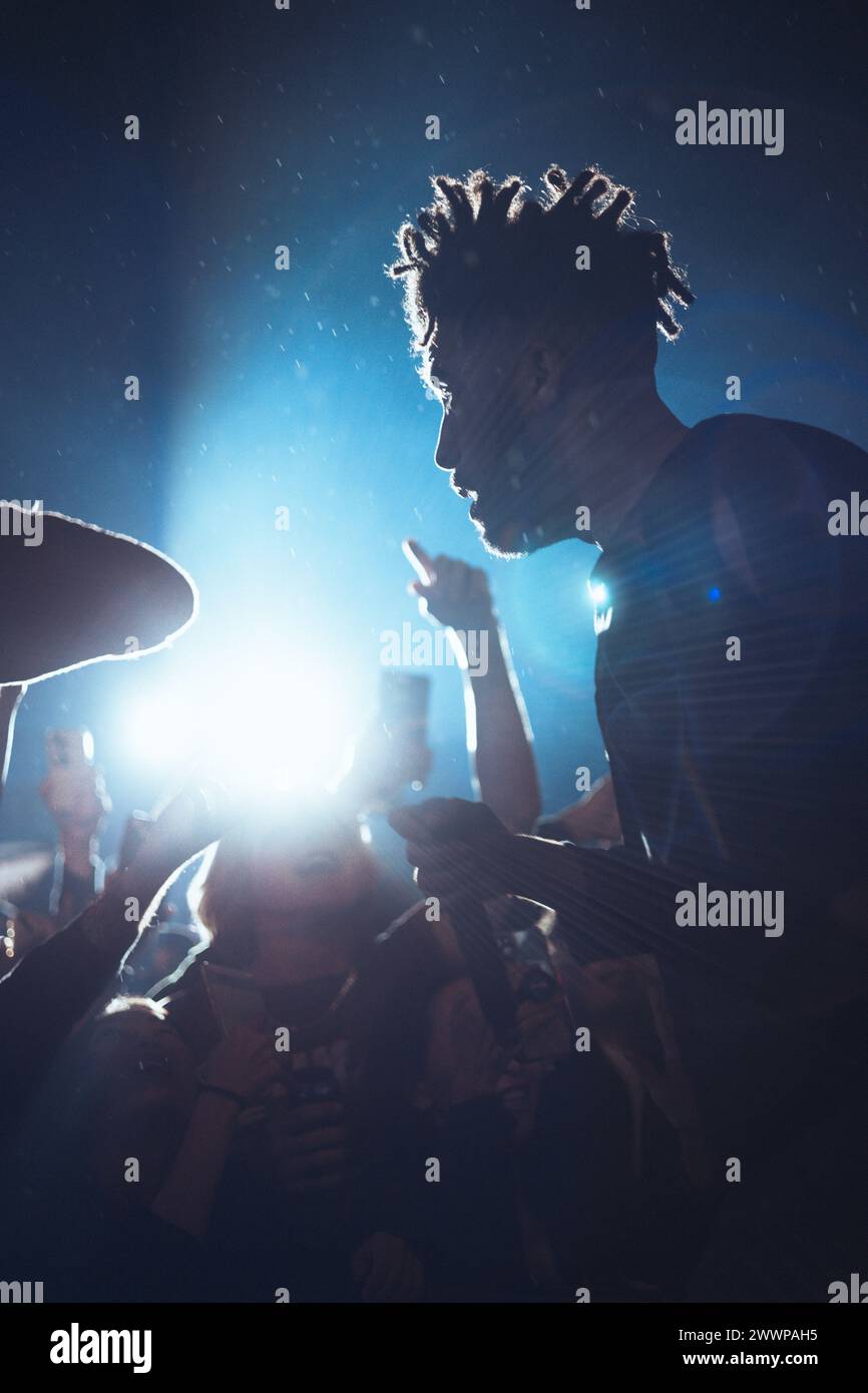 Kyle Harvey, a musical artist and rapper, performs during the Hansen ...