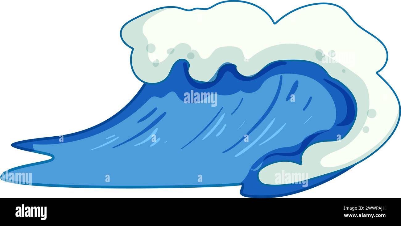 abstract ocean waves cartoon vector illustration Stock Vector Image ...