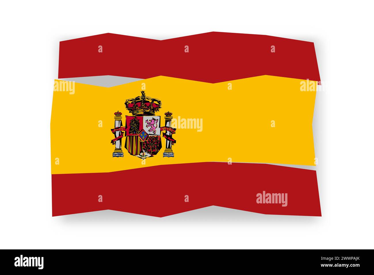 Spain flag - stylish flag mosaic of colorful papercuts. Vector ...