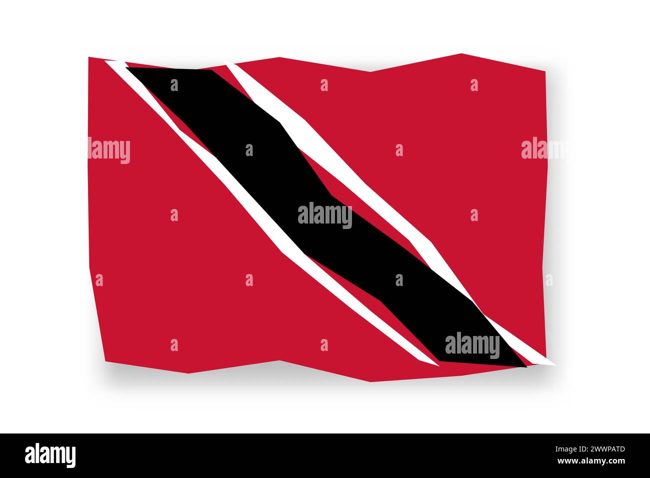 Trinidad and Tobago flag - stylish flag mosaic of colorful papercuts ...