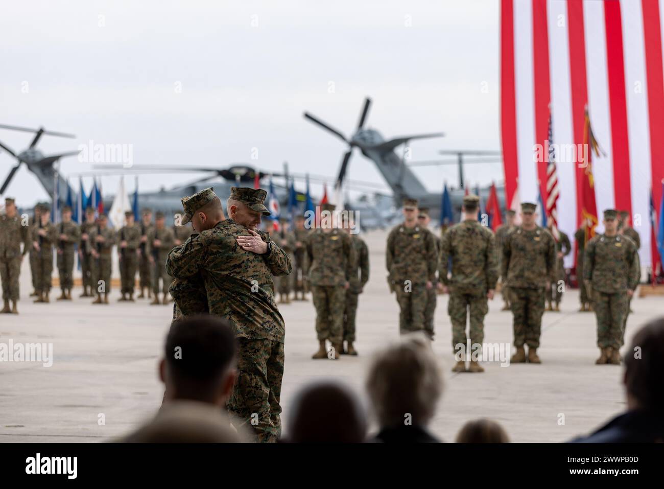 U.S. Marine Corps Lt. Col. Eben Buxton, right, a native of Virginia and ...