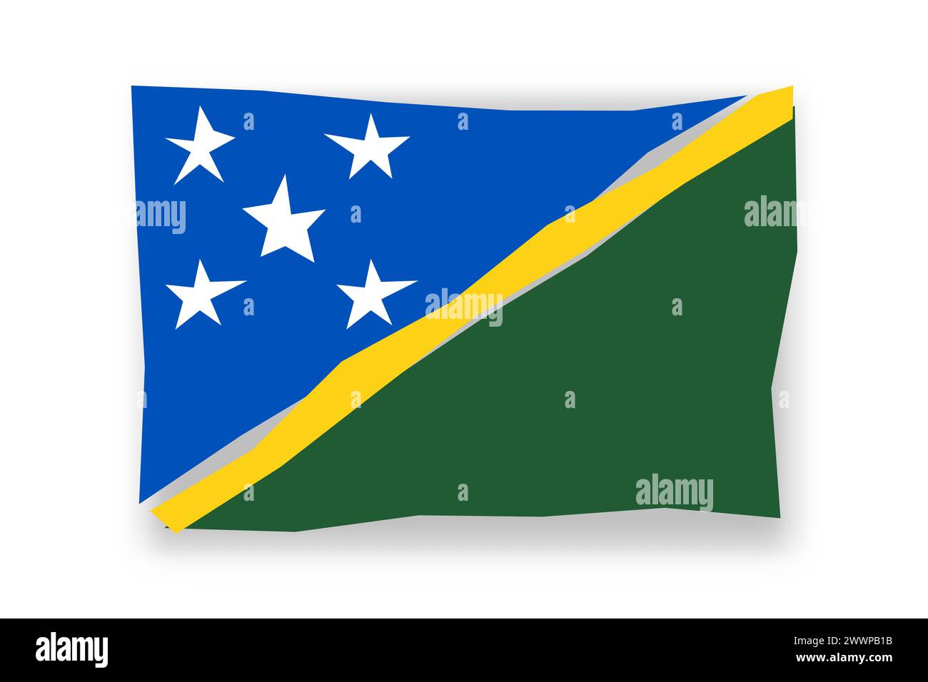 Solomon Islands flag - stylish flag mosaic of colorful papercuts ...