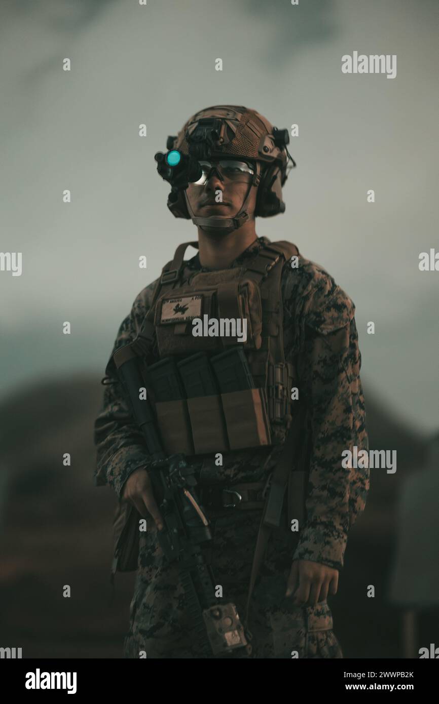 U.S. Marine Corps Cpl. Angel Diazmontesdeoca, a combat videographer ...