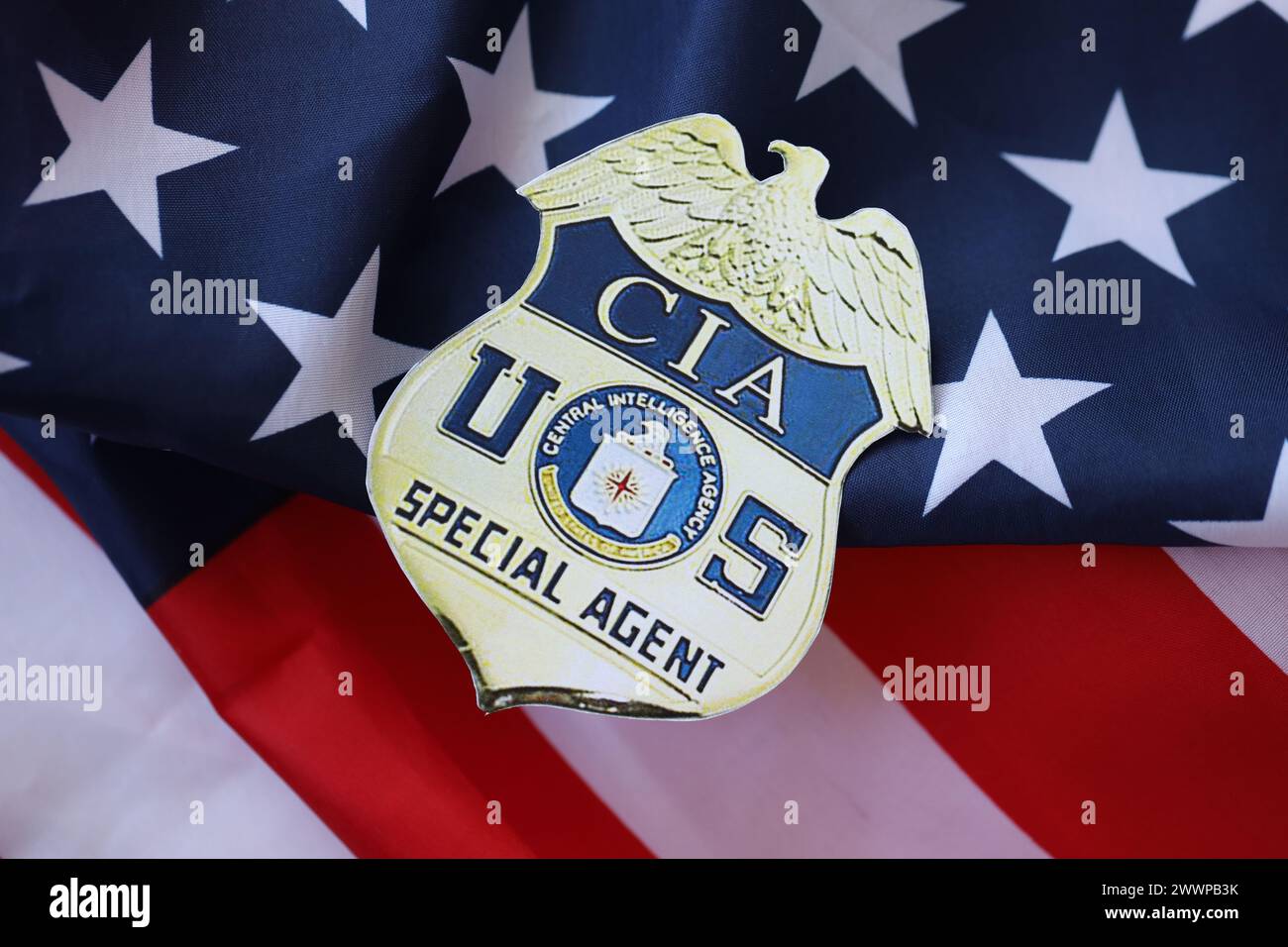KYIV, UKRAINE - MARCH 9, 2024 US CIA Central Intelligence Agency badge ...