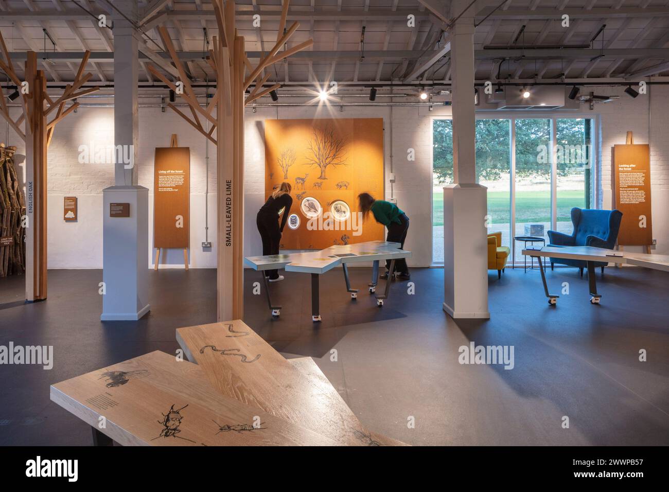 Exhibition space, with various displays about the surrounding area ...