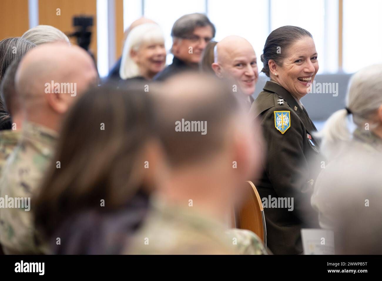U.S. Army Reserve Maj. Gen Dustin Shulz (right), director of ...