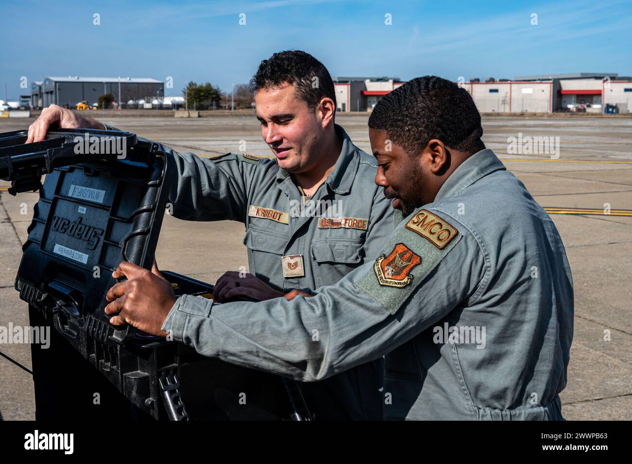 Tech. Sgt. James Krobot, and Staff Sgt. Ty Jones, 911th Maintenance ...