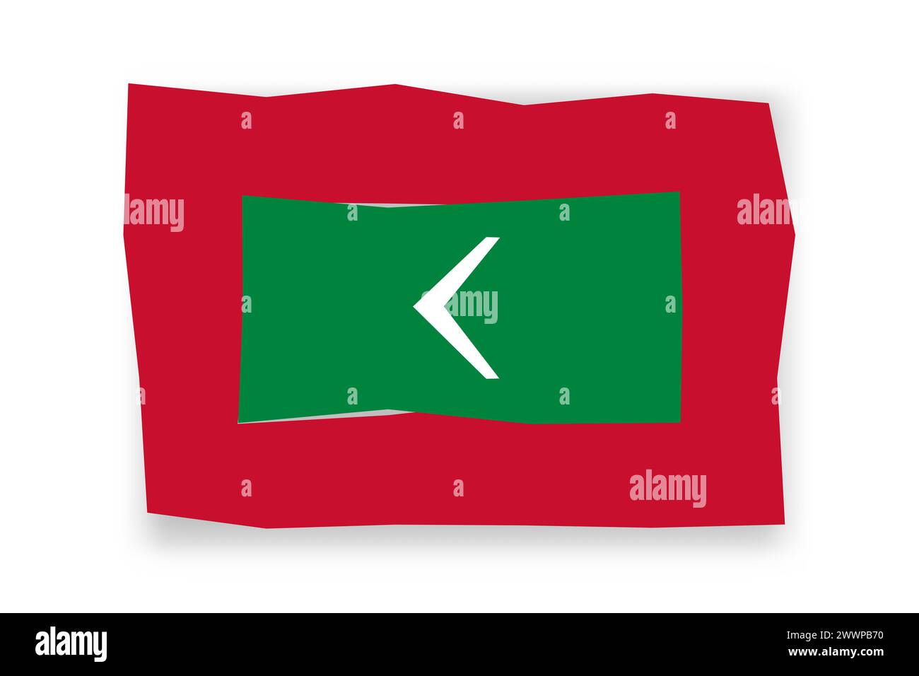 Maldives flag - stylish flag mosaic of colorful papercuts. Vector ...