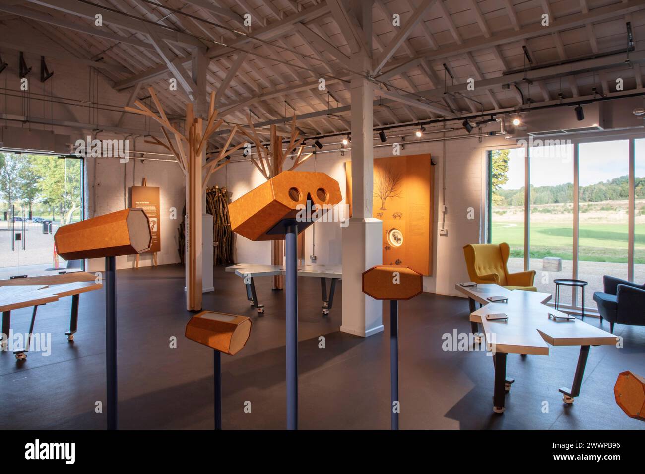 Exhibition space, with various displays about the surrounding area ...