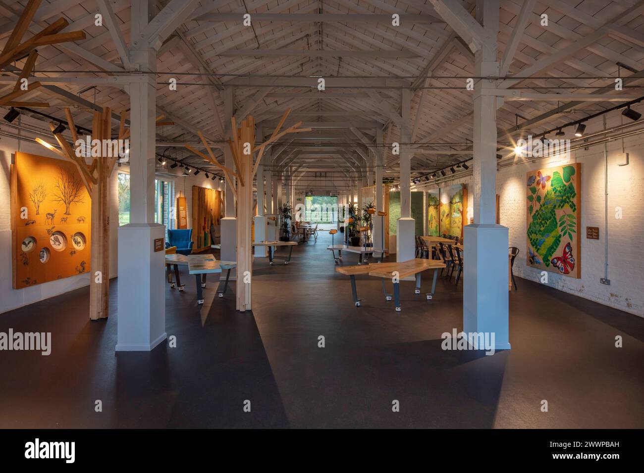 Exhibition space, with various displays about the surrounding area ...