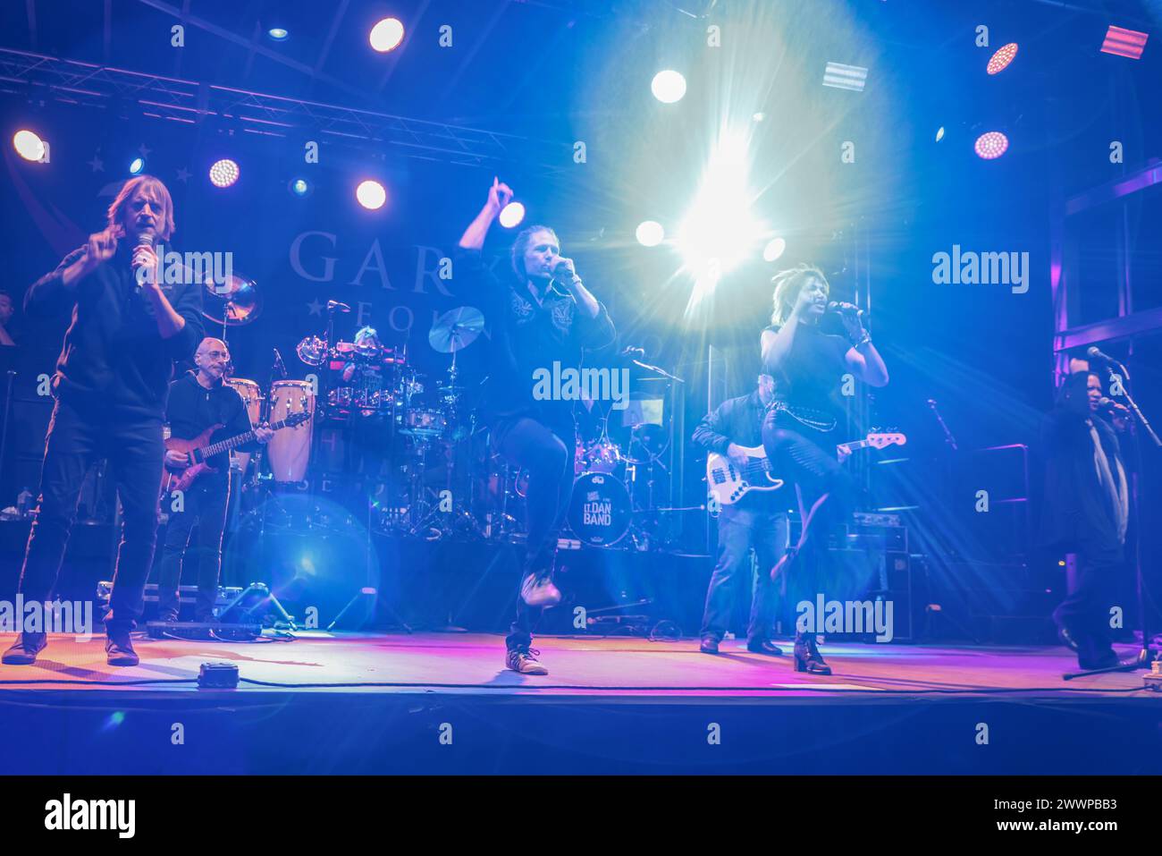 Members of the Lt. Dan Band perform for military personnel and the ...