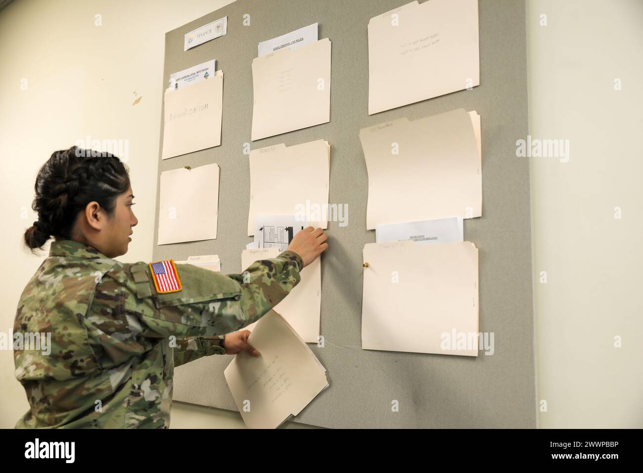Spc. Sheyla Ixmatlahua, a human resources specialist (42A) assigned to Headquarters and ...