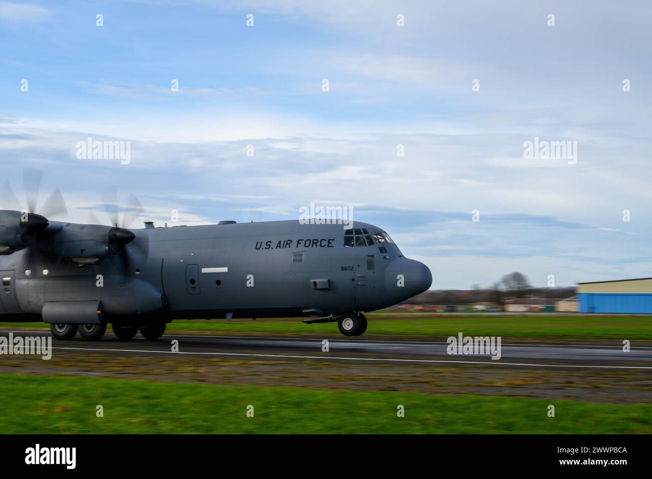 U.S. Airmen with the 37th Airlift Squadron take off from Landing Zone ...