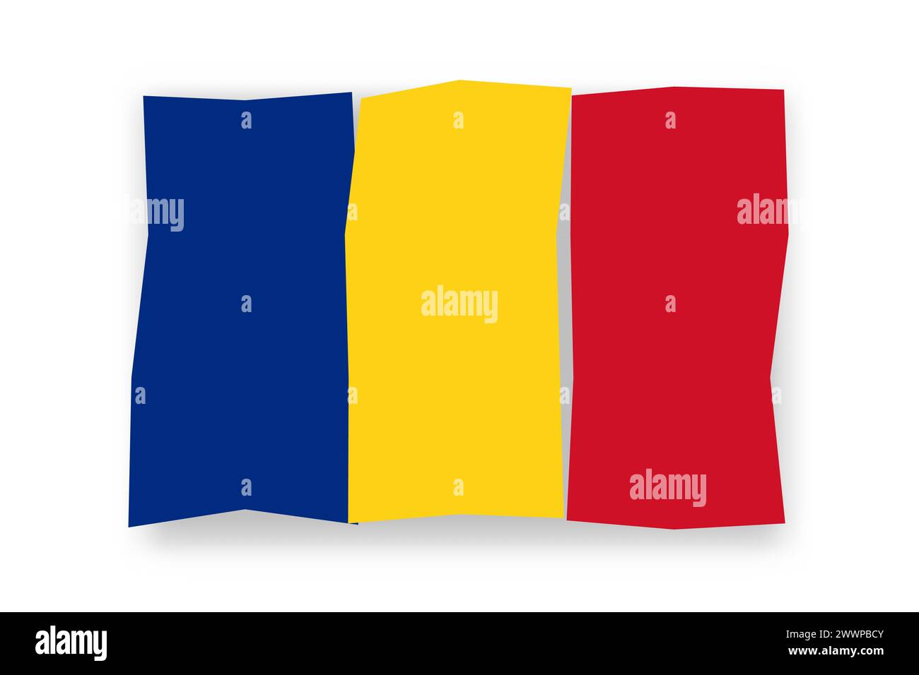 Romania flag - stylish flag mosaic of colorful papercuts. Vector ...