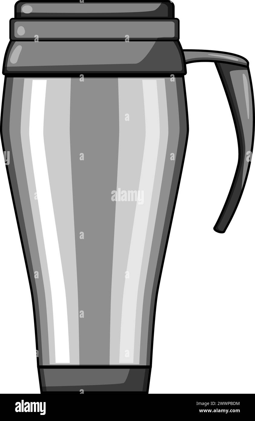 coffee thermos cup cartoon vector illustration Stock Vector Image & Art ...