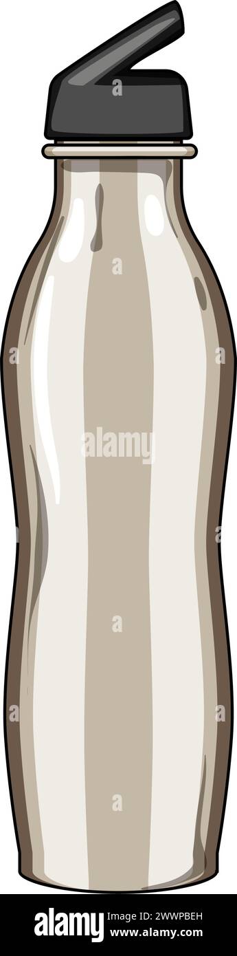 metal stainless bottle cartoon vector illustration Stock Vector Image ...