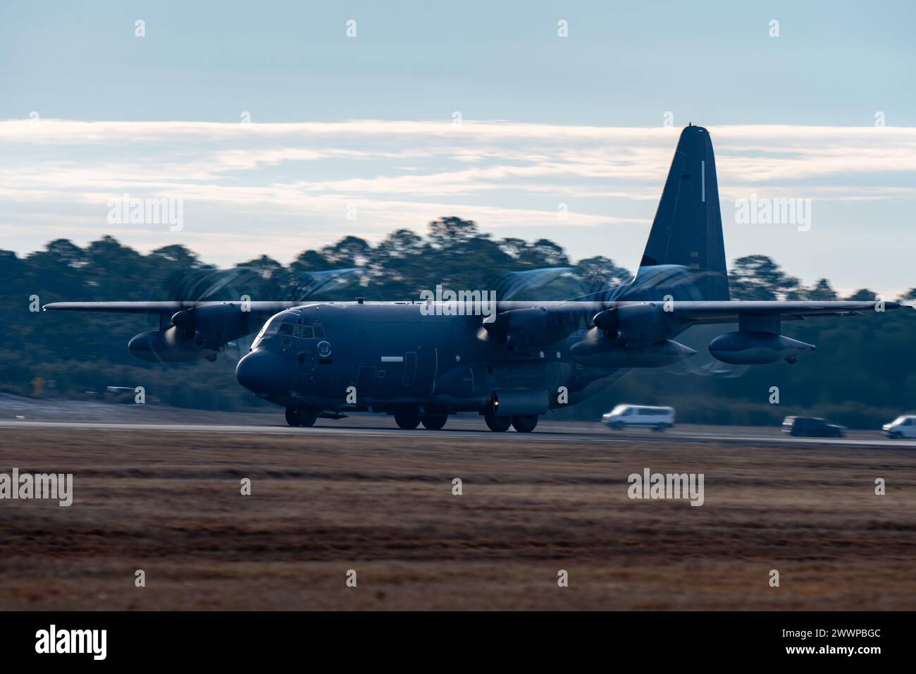 A U.S. Air Force MC-130J Commando II assigned to the 1st Special ...