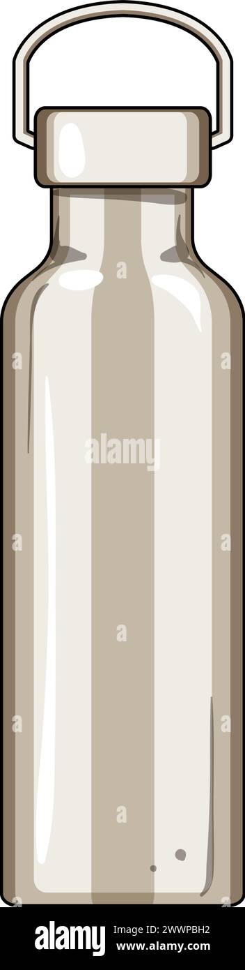 steel stainless bottle cartoon vector illustration Stock Vector Image ...