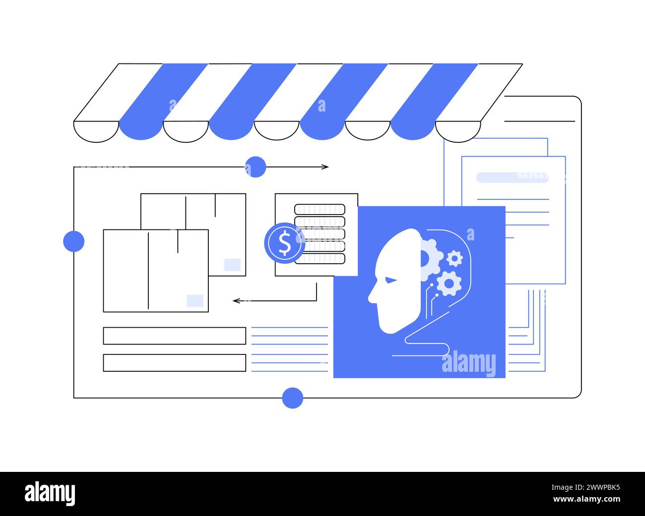 AI-Supported Return and Refund Processing abstract concept vector ...