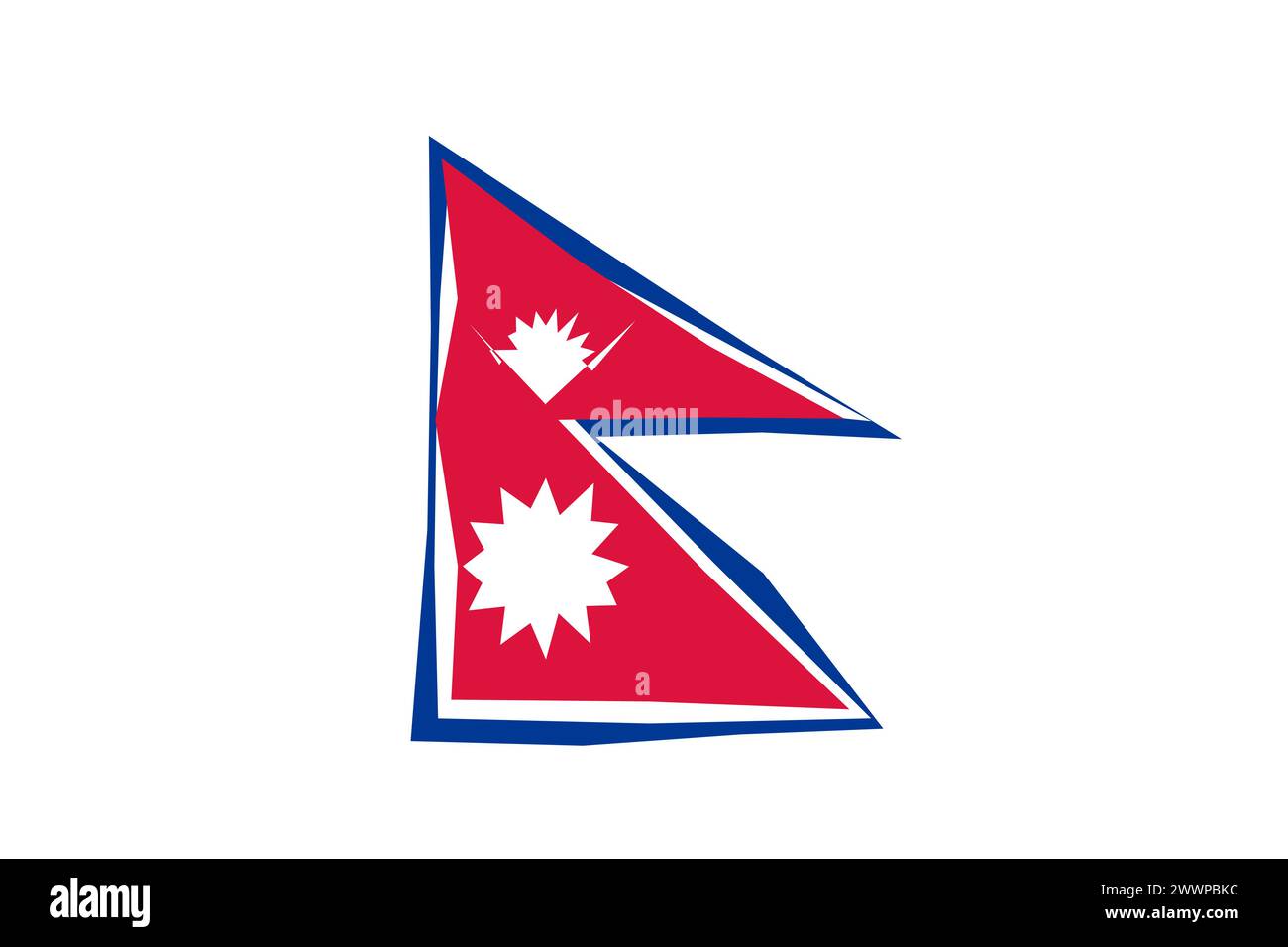 Nepal flag - stylish flag mosaic of colorful papercuts. Vector ...