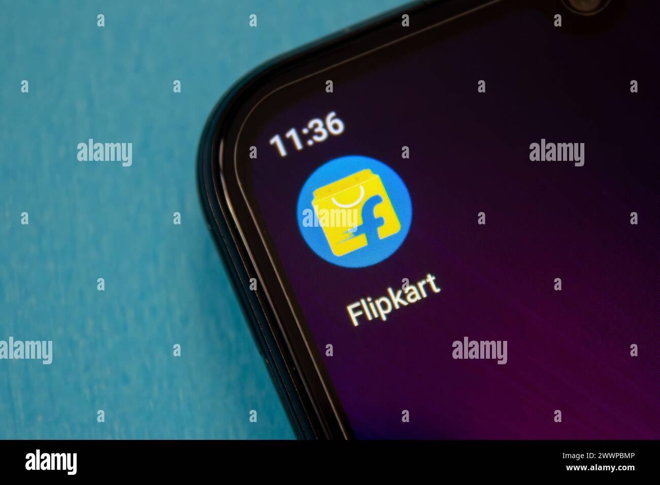 Flipkart mobile app displayed on smartphone screen. Afyonkarahisar ...