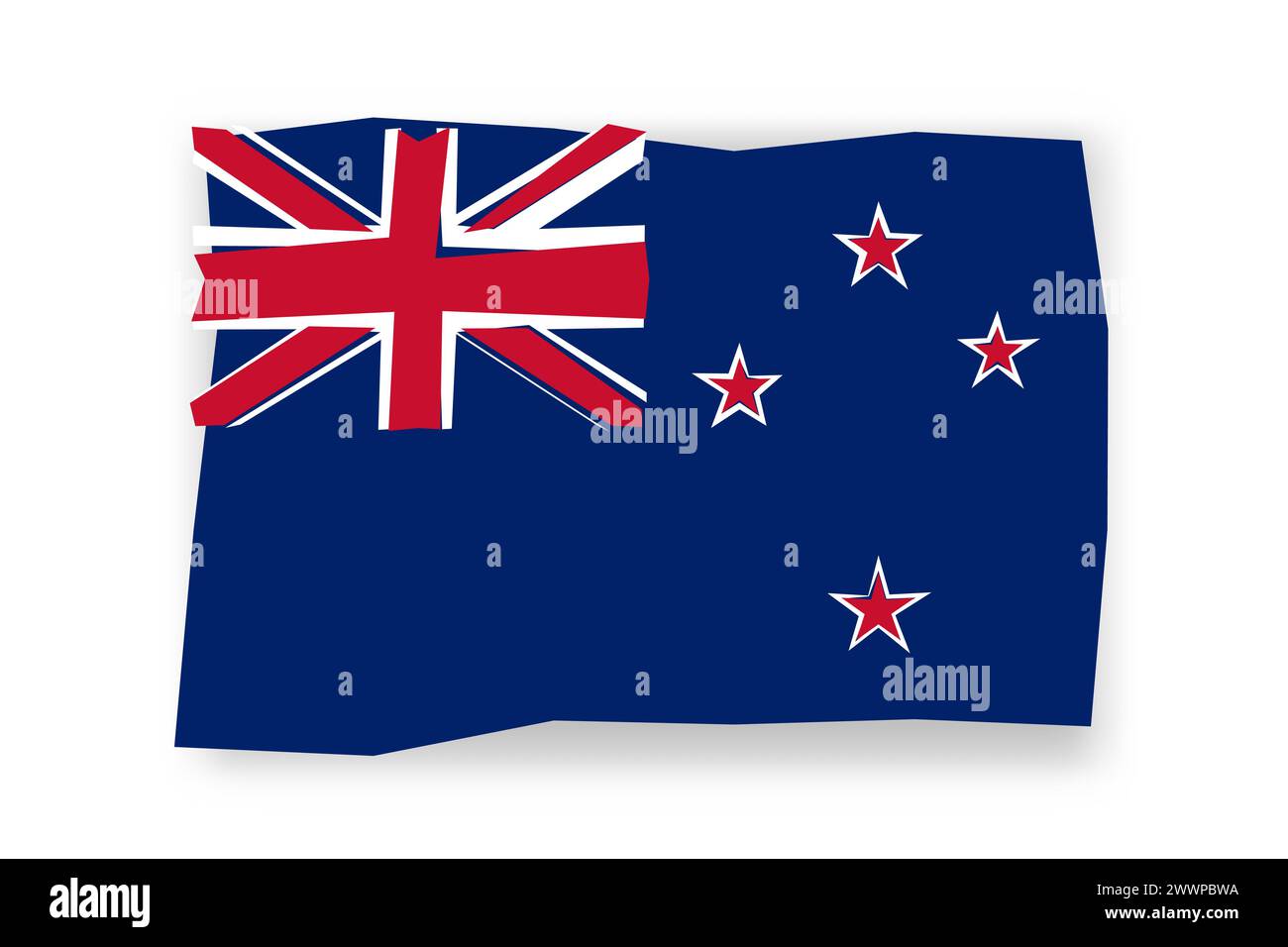 New Zealand flag - stylish flag mosaic of colorful papercuts. Vector ...