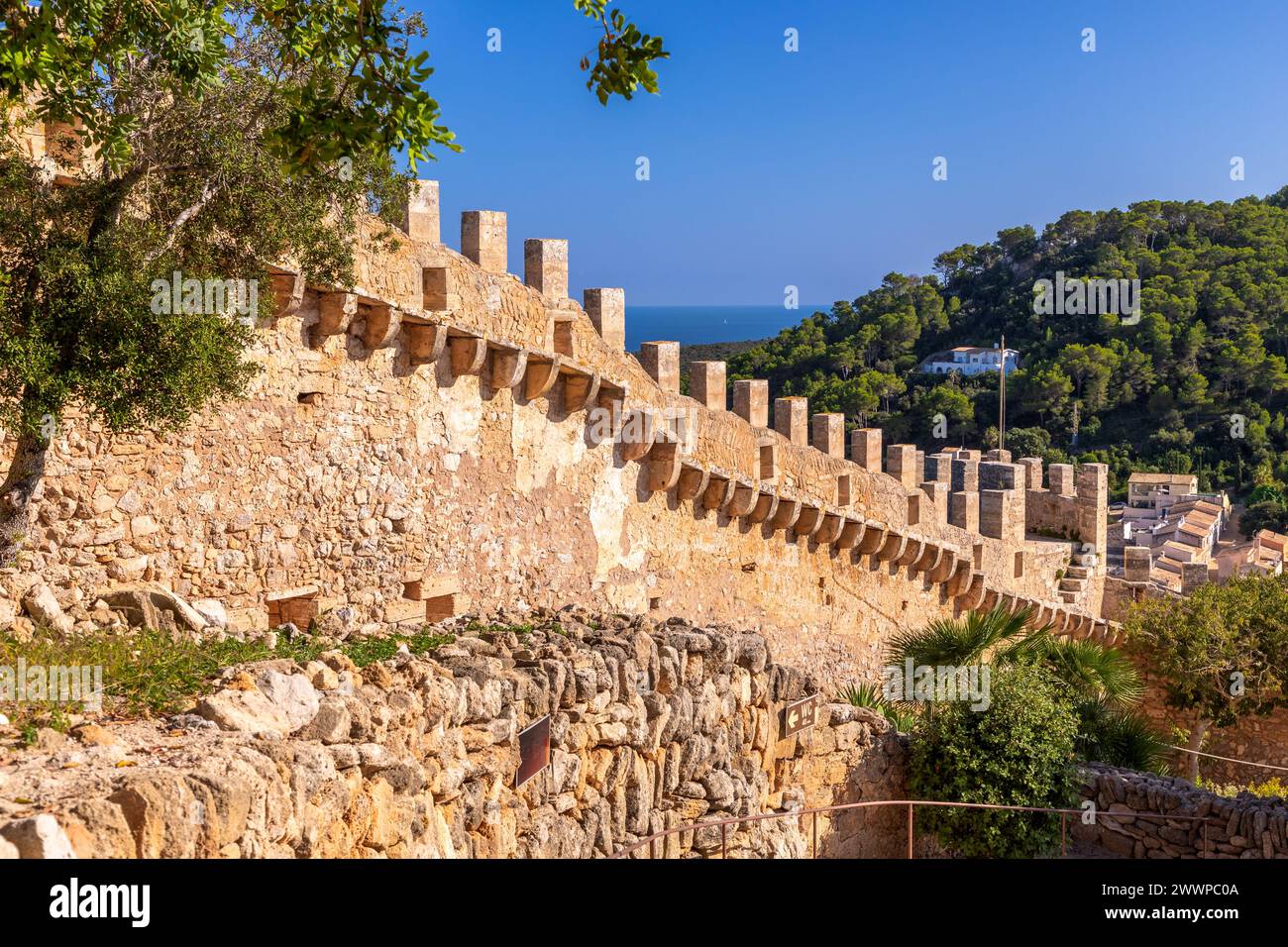 Medieval fortress of Capdepera, Island of Mallorca, Spain Stock Photo ...